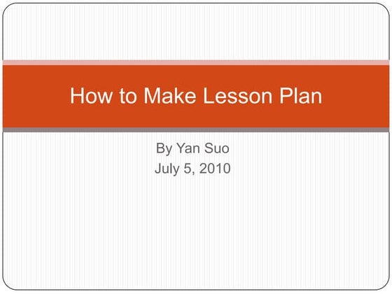 Types of lesson plan | PPT