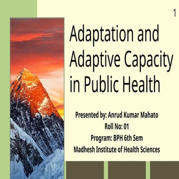 Presentation - Adaptation and Adaptive Capacity in Public Health (2).pptx