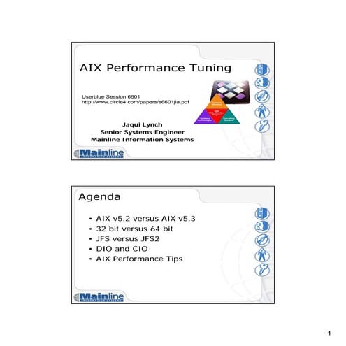 Presentation aix performance tuning | PDF | Operating Systems | Computer Software and Applications