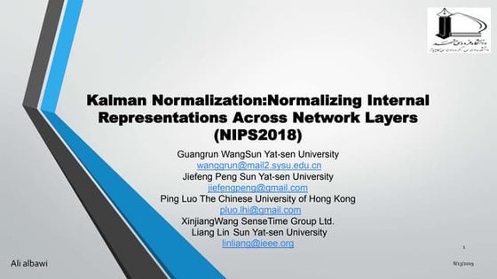 decorrelated batch normalization(cvpr2018) | PPT