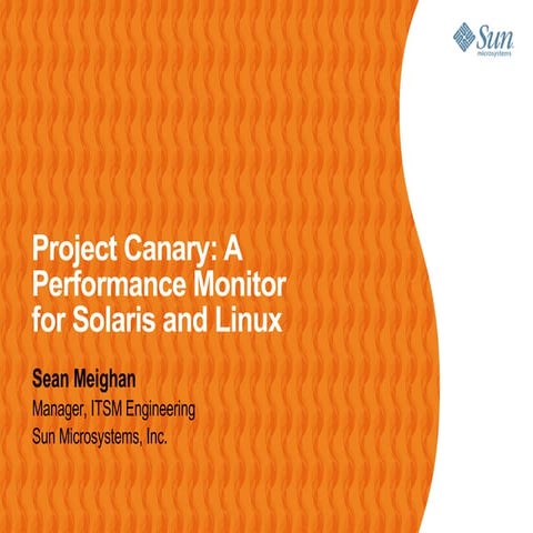 Presentation A Performance Monitor For Solaris And Linux Pdf