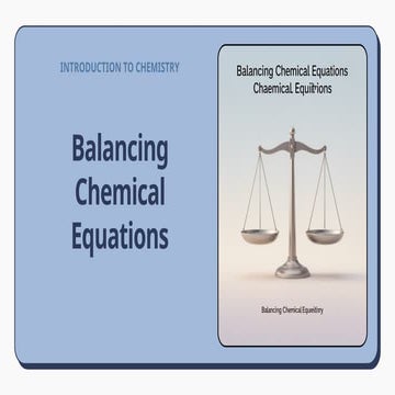 balancing chemical equation class 10 CBSE | PPTX