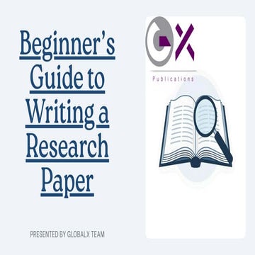 Easy Research Paper Writing Guide for Students | GlobalX Publications | PDF