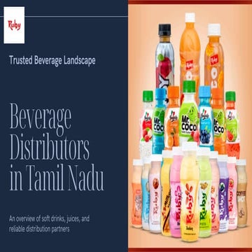 Wholesale soft drinks distributor in Madurai, Tamil nadu | PDF