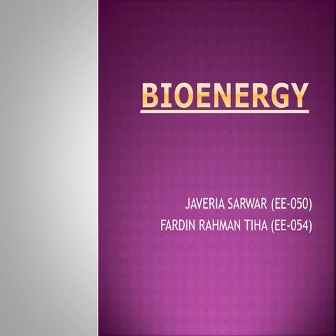 Presentation bioenergy | PPTX