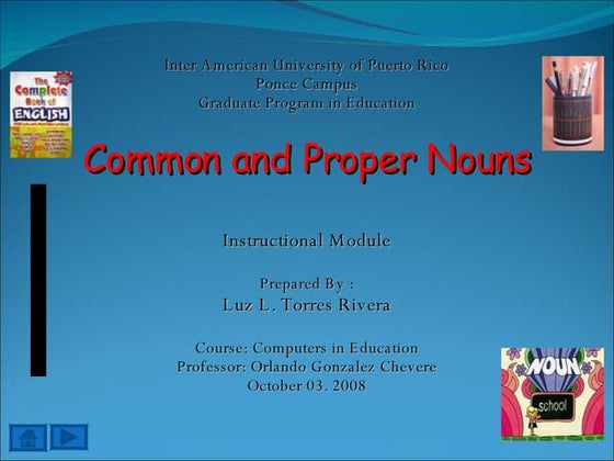 Proper Nouns and Common Nouns | PPT