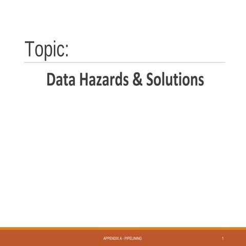 Data Hazard and Solution for Data Hazard | PPTX