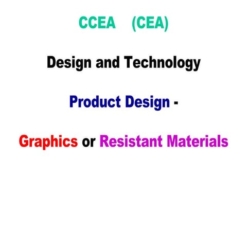 Presentation Course Structure PRODUCT DESIGN GCSE | PPT