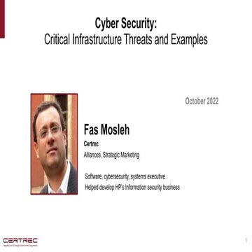 Cybersecurity Critical Infrastructure Threats and Examples 2022 ...