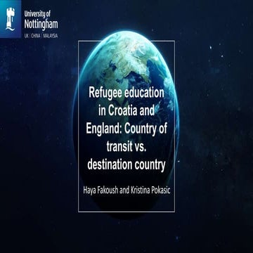 Refugee education in Croatia and England: Country of transit vs ...