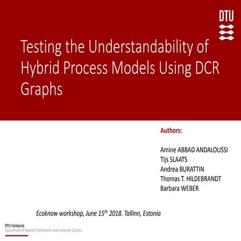 Testing the Understandability of Hybrid Process Models Using DCR Graphs ...