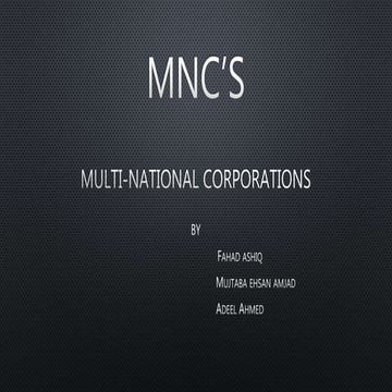 MNC,s | PPTX