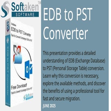 Recover and Export EDB Files to PST Format Securely | PPTX