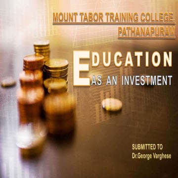 Presentation education as investment | PPTX