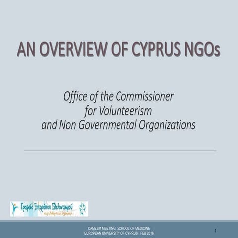 An Overview of Cyprus NGOs | PPT