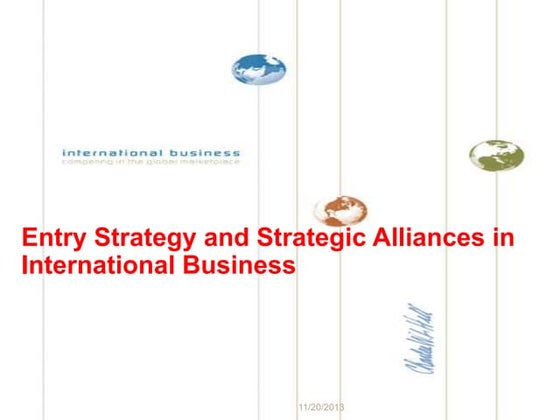 Market entry strategies by Alina Sachapow and Gloria Armesto | PPT