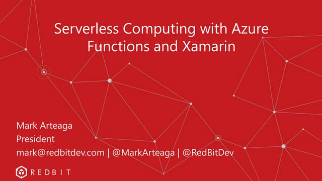 Serverless Computing With Azure Functions And Xamarin Ppt 3960