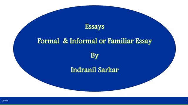 Parts of an Essay | PPTX