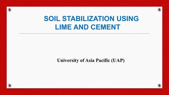 Stabilisation of Pavement Subgrade Soil using Lime and Cement: Review | PDF