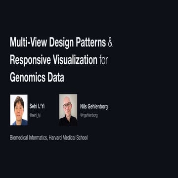 Multi-View Design Patterns & Responsive Visualization for Genomics Data | PPT