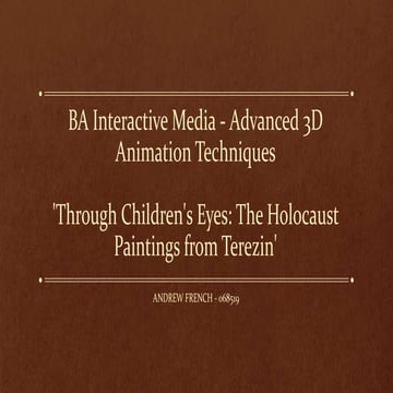 BA Interactive Media - Advanced 3D Animation Techniques | PPT