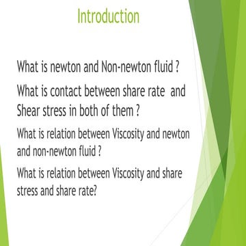 Presentation - newtonian and non-newtoian fluids | PPTX