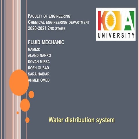 design and analysis of water distribution System | PDF