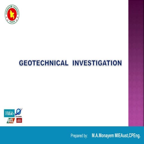 Presentation geotechnical investigation | PPTX