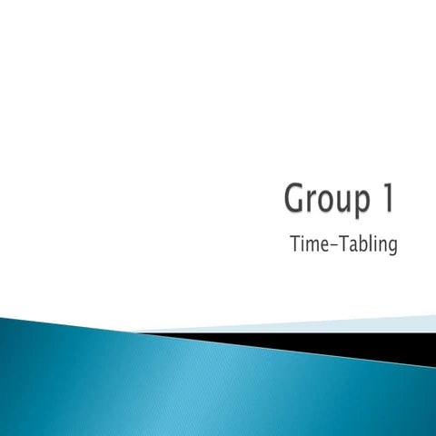 Group 1 PowerPoint Presentation - Master Schedule | PPT