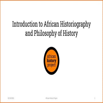 Introduction to African Historiography and Philosophy of History.pdf