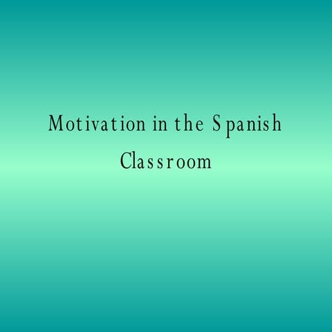 Motivación para aprender español | PPT
