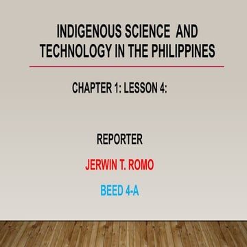 Indigenous Science and Technology in the Philippines | PDF