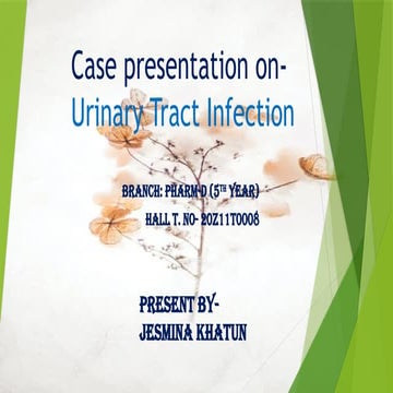 Case presentation on Urinary tract infection | PPTX