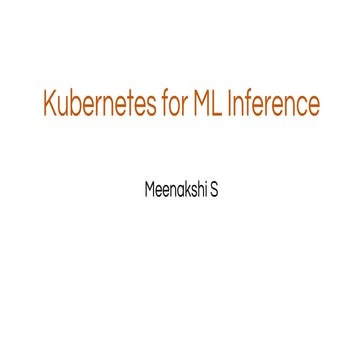 Kubernetes For ML Inference | PDF