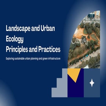 Presentation - Landscape and Urban Ecology Principles and Practices ...