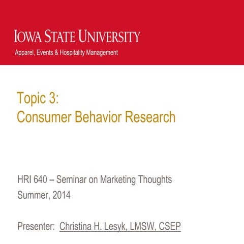 Presentation lesyk c-consumer_behavior_research | PPT