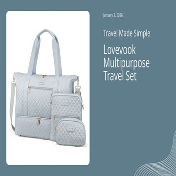 Lovevook 3-Piece Travel Bag Set for Weekend & Overnight Trips | PPTX