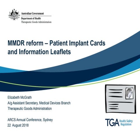 Presentation: MMDR reform - Patient Implant Cards and Information ...