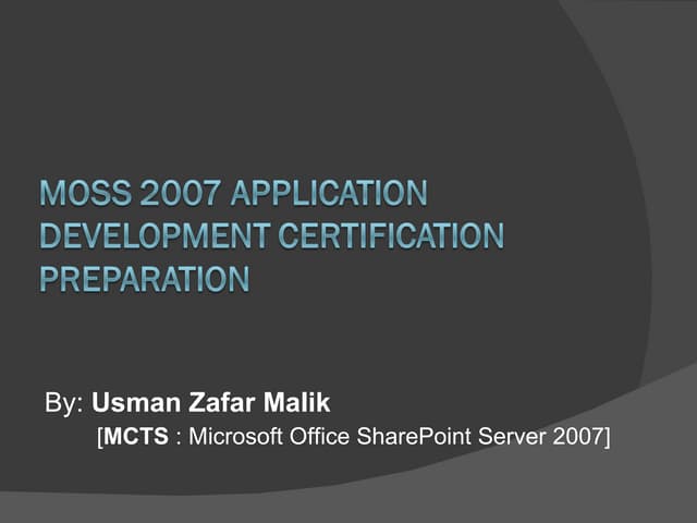 Presentation Moss 2007 Usman | PPT Presentation Moss 2007 Usman | PPT