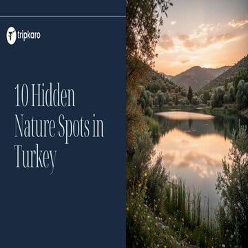 10 Hidden Nature Spots in Turkey Perfect for Summer Trips | PDF