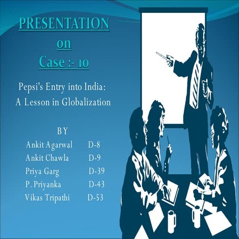 Presentation Of Pepsi Case1 | PPT