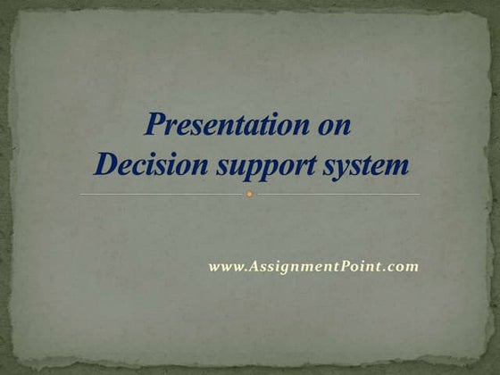 Decision Support System(DSS) | PPTX