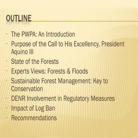 Presentation On Logging Ban Moratorium Final Long | PPT