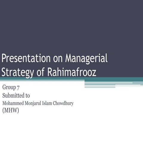 Rahimafrooz-Management-Porters Five forces - | PPTX