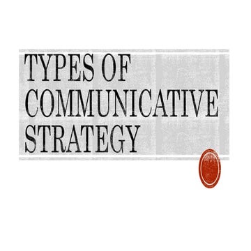 7 communicative strategies | PPTX