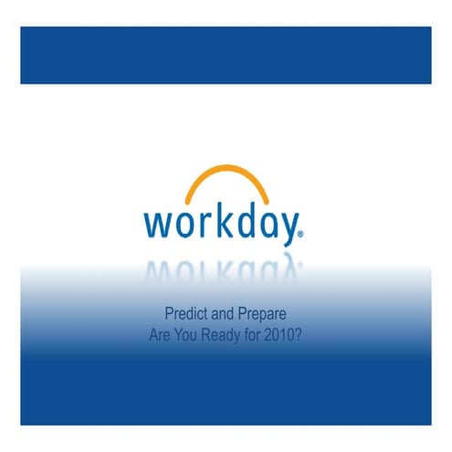 Workday Webinar: Predict and Prepare: Is your HR solution ready for ...