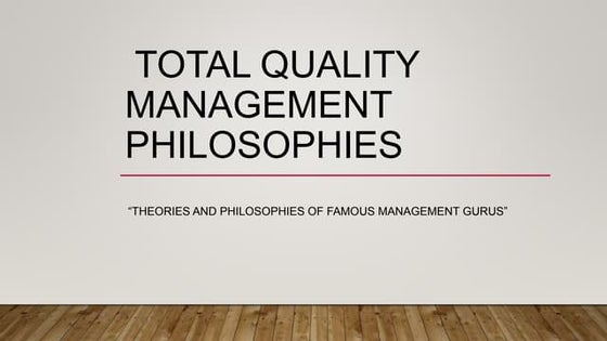 Quality Guru Philip B. Crosby’s Management Principles | PPT