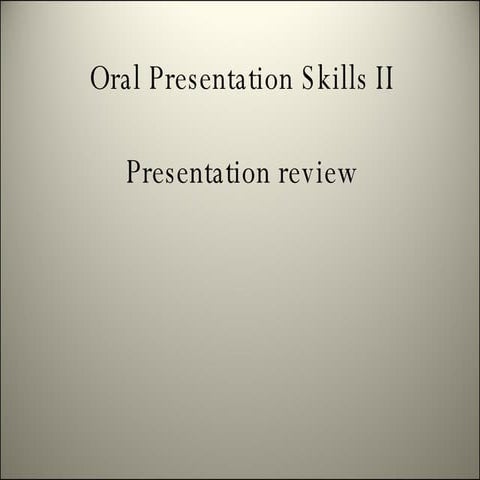 Presentation Review | PPT