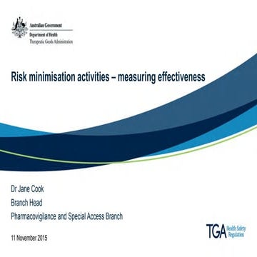 Risk minimisation activities - measuring effectiveness | PDF