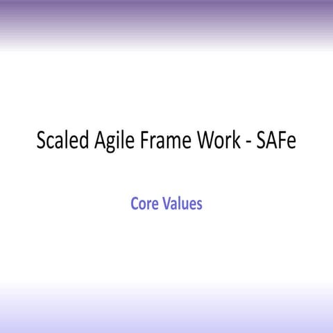 Presentation safe-core values | PPT